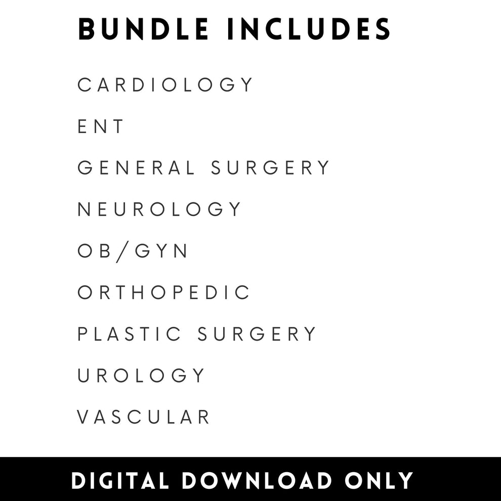Full Bundle Surgical Procedures Study Guide – Artsyclinicalguide